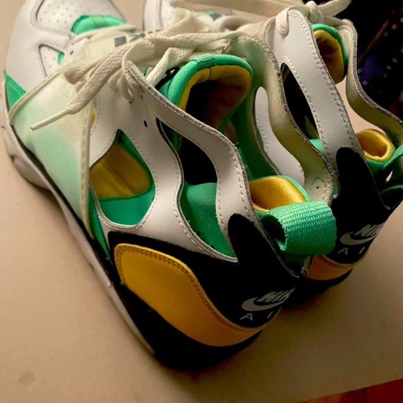 Nike | Shoes | Lime Green White Black And Yellow High Top Huarache ...